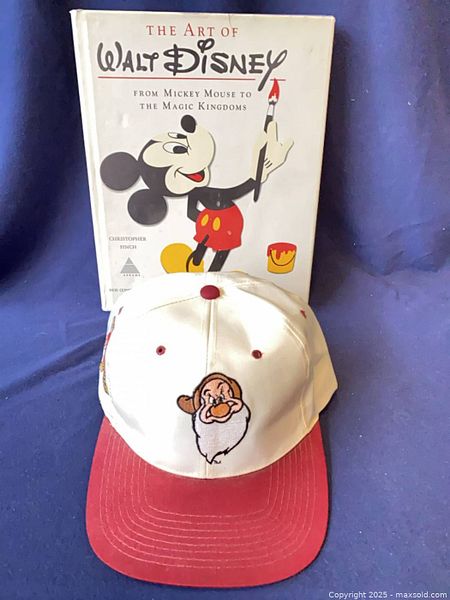 1975 The Art of Walt Disney Book & Grumpy Baseball Cap | Maxsold