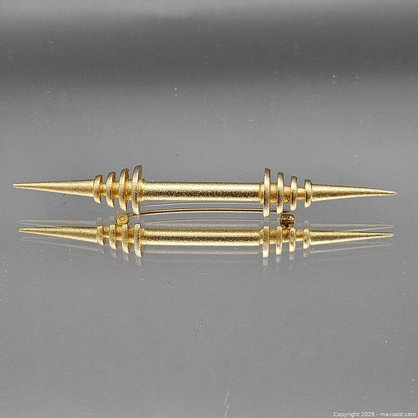 Double-Pointed Spike Bar Brooch | Maxsold