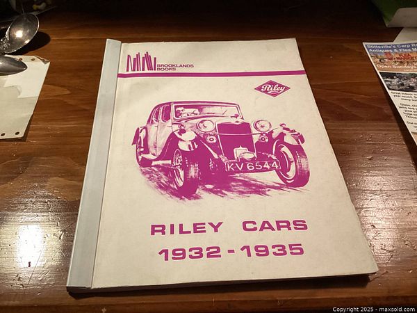 Riley Cars 1932-1935 book | Maxsold