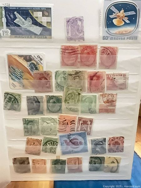 Vintage stamp album with used postage stamps | Maxsold