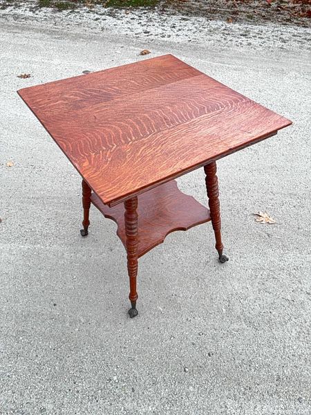 Victorian Tiger Oak Two-Tier Parlor Table | Maxsold