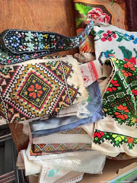 Eastern European embroidered textiles lot | Maxsold