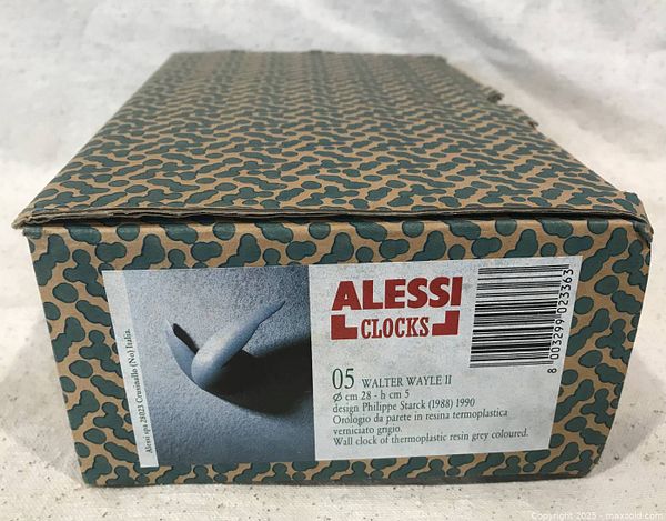 Alessi Walter Wayle II wall clock new in box | Maxsold