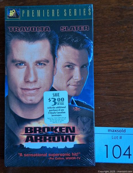 Broken Arrow sealed VHS tape | Maxsold