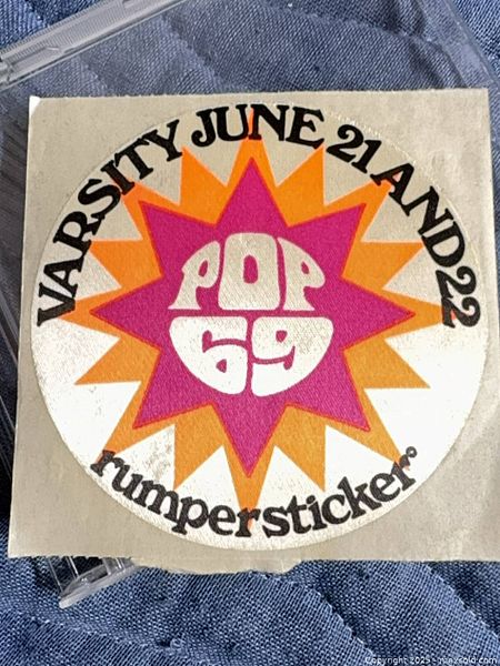 Pop 69 Varsity Rumpersticker Sticker | Maxsold