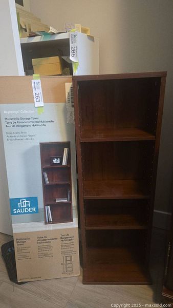 Sauder multimedia storage towers, 2 pieces | Maxsold