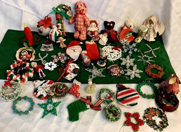 Vintage handmade Christmas ornaments assortment | Maxsold