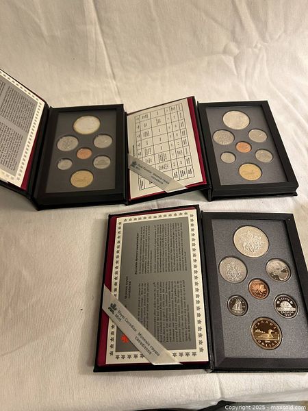 1992, 1994, 1995 Royal Canadian Mint proof coin sets | Maxsold