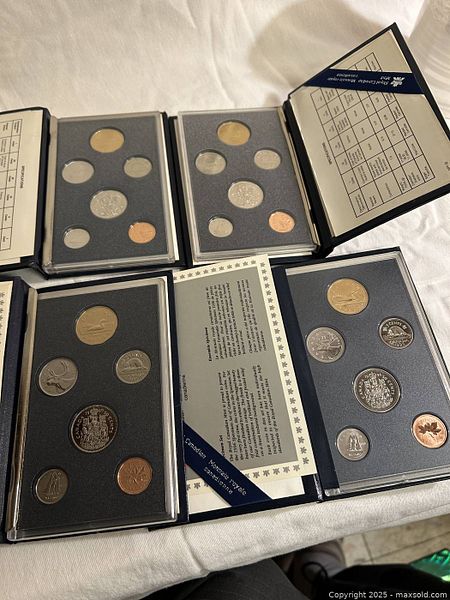 4 Royal Canadian Mint circulation proof sets 1988 1989 1991 1996 | Maxsold