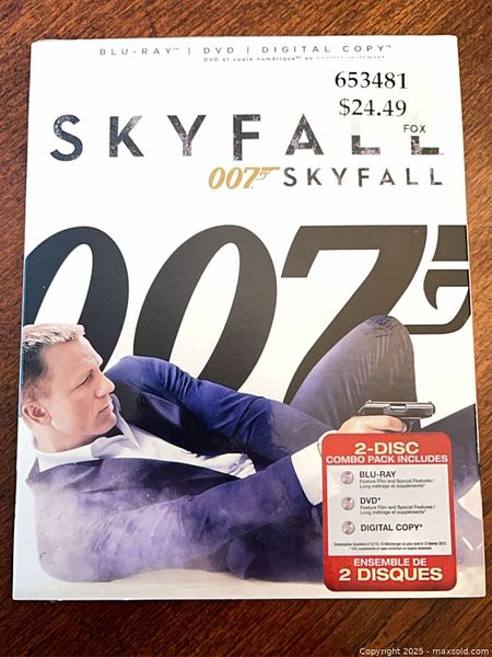 Skyfall 007 2-Disc Blu-ray + DVD (Sealed) | Maxsold