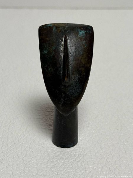 Bronze abstract face sculpture | Maxsold