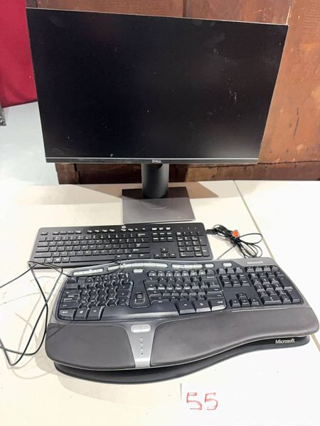 Dell P2419H 24in Monitor With HP And Microsoft USB Keyboards | Maxsold
