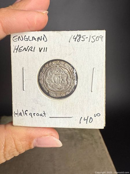 Henry VII silver groat coin 1485-1509 | Maxsold