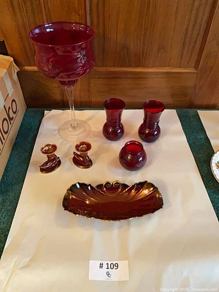 Vintage Carlton Ware Rouge Royale Ceramics And Anchor Hocking Royal ...