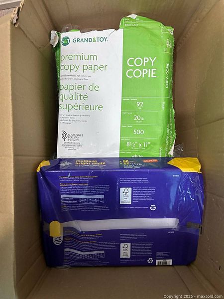 Grand & Toy copy paper and white card stock | Maxsold