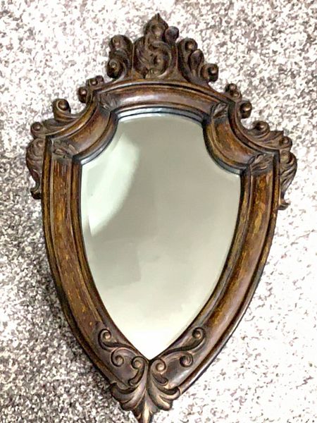 Bombay Company carved wood oval wall mirror | Maxsold