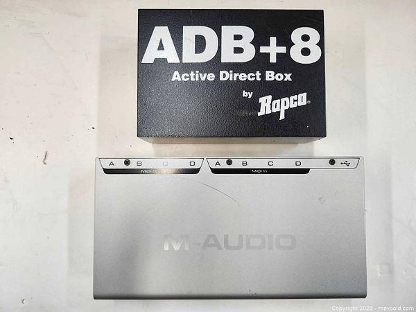 M-Audio MIDI interface and Rapco ADB-8 direct box | Maxsold