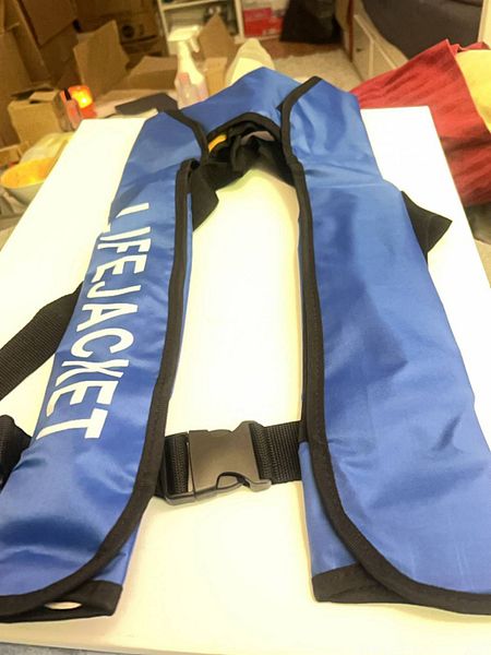 Blue Nylon Life Jacket with Straps | Maxsold