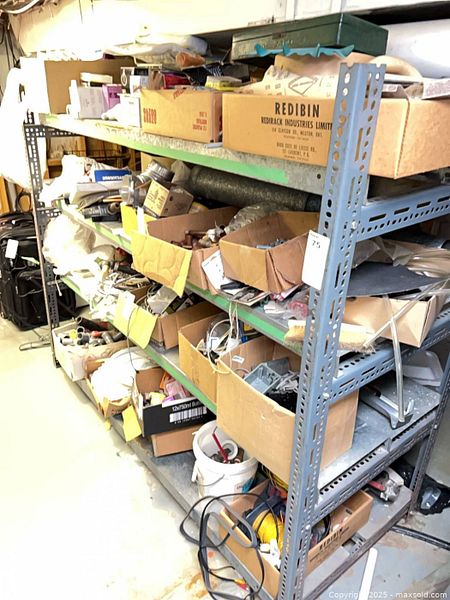 Bolt-together industrial steel shelving rack | Maxsold