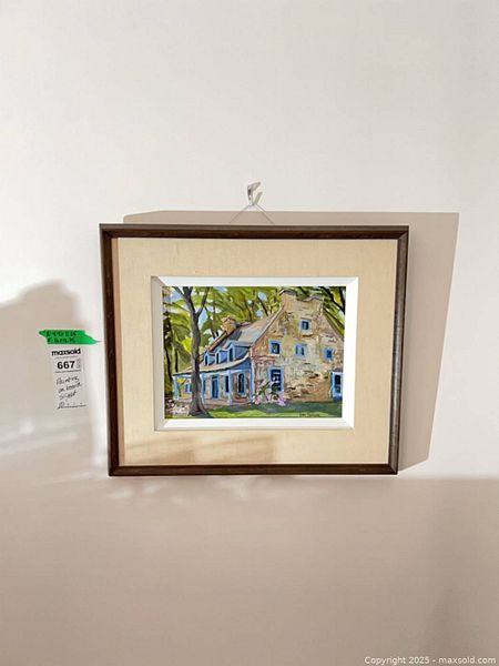Dori Thompson oil on board cottage landscape | Maxsold