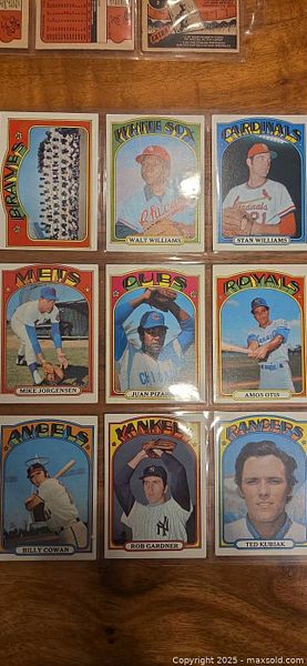 1972 Topps baseball cards sheet | Maxsold