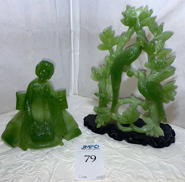 Jade-like Green Resin Statues | Maxsold