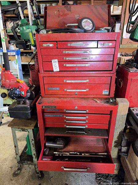 Mastercraft steel tool chest with hand tools | Maxsold