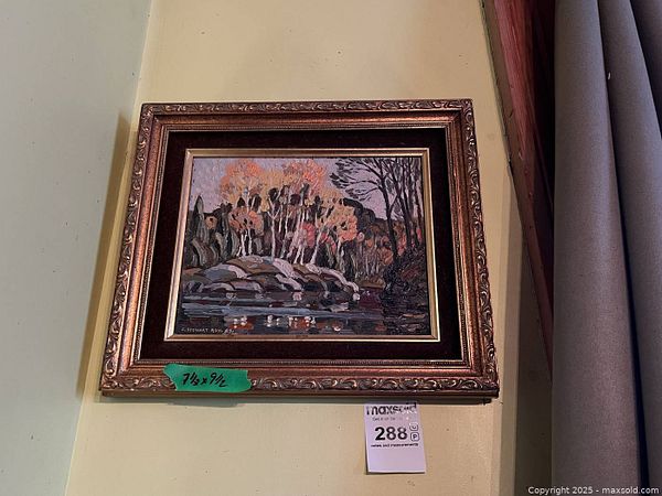 C. Stewart Roy landscape oil on masonite | Maxsold