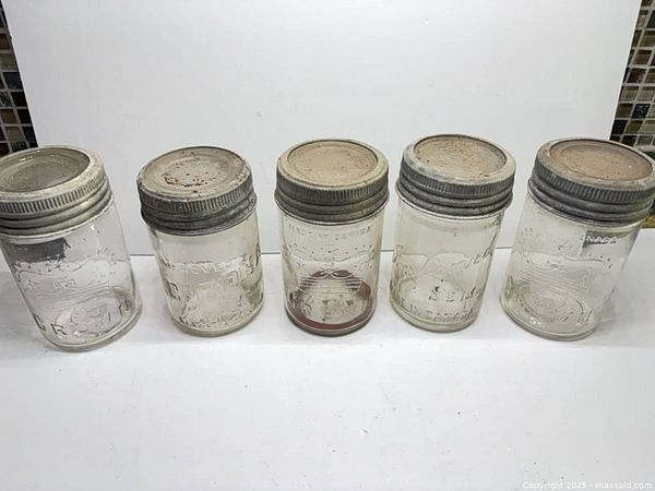 Set of 5 Improved Crown Mason Jars | Maxsold