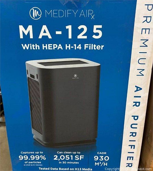 Medify MA-125 Air Purifier with HEPA H14 Filter | Maxsold