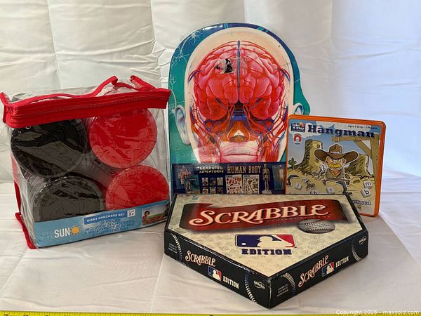 Giant Checkers, MLB Yankees Scrabble, Hangman, Human Body Learning Set ...