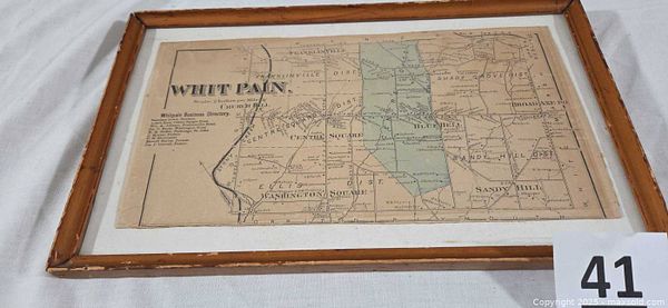 Framed Map Whitpain Township 9"x15" | Maxsold