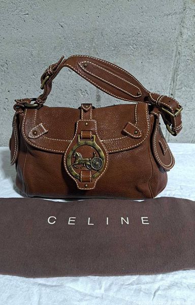 Celine brown leather horse & carriage shoulder bag | Maxsold