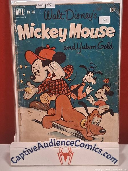 Four Color #334 Walt Disney’s Mickey Mouse and Yukon Gold comic book ...