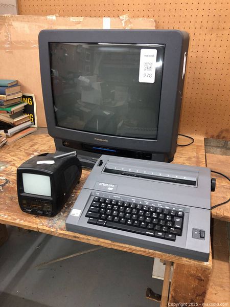 Panasonic CRT TV/VHS Combo, StarLite Portable TV, Smith-Corona Sterling ...