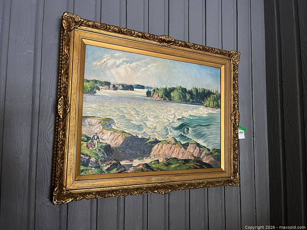 Long Sault Rapids Oil Painting J. S. Hallam | Maxsold