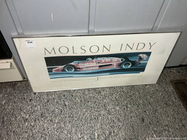 Framed Molson Indy Toronto 1986 poster 36x18 | Maxsold