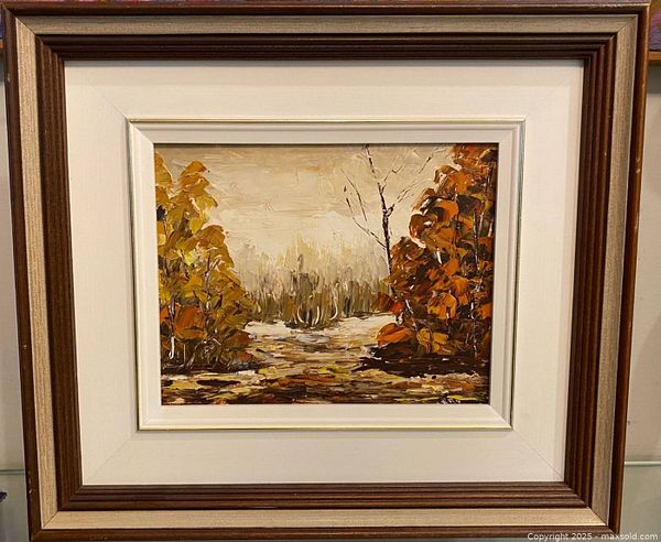 Signed Mary Donaldson oil painting Autumn Glory 1977 | Maxsold