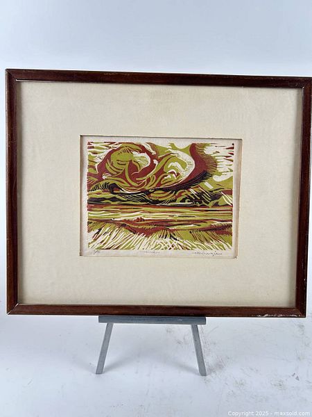 “Prairie” colour woodcut, ed. 2⁄5, signed McKenzie, framed | Maxsold