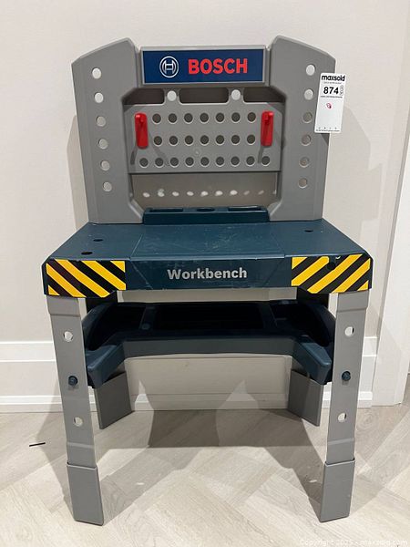 Bosch kids plastic toy workbench | Maxsold