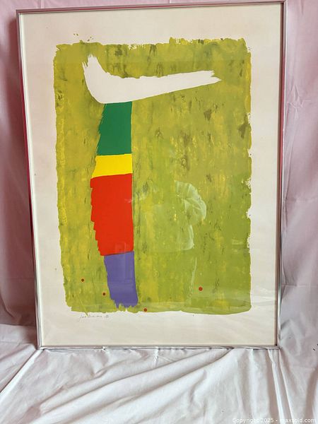 Jack Bush signed abstract print 1974 | Maxsold