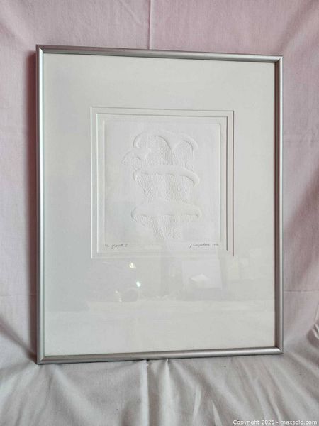 Limited edition embossed art print “Growth II” 2/10 signed 1982 framed ...