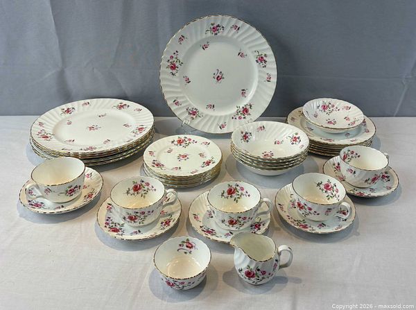 Royal Adderley “Fragrance” bone china 37-piece set | Maxsold