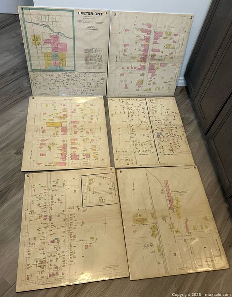 Exeter Ontario 1926 Fire Insurance Plan Maps Set of 6 | Maxsold