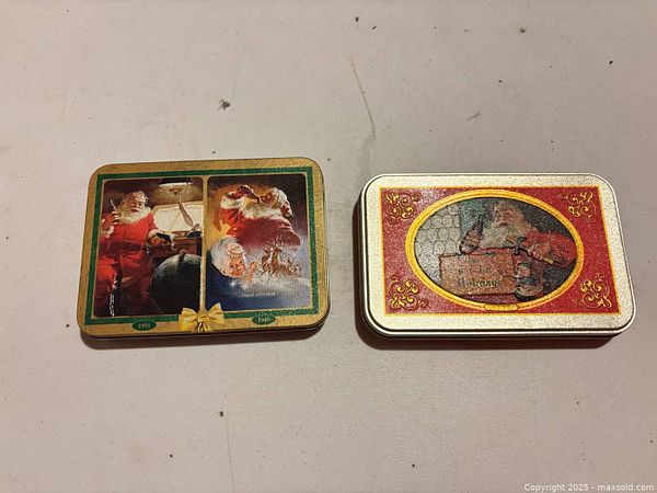 Coca-Cola Vintage Santa Playing Cards Tin Set | Maxsold