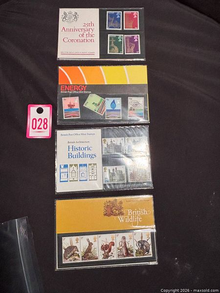 British Post Office mint stamp presentation packs, 4 | Maxsold