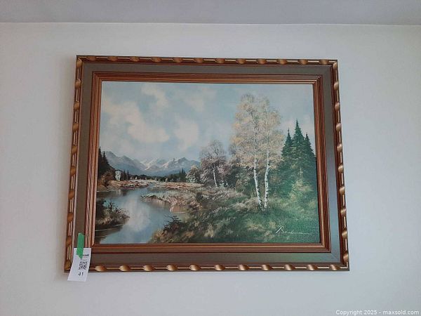 Framed Bachmann landscape print on canvas | Maxsold