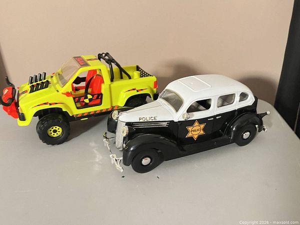 Playmates Dick Tracy Police Car & Tyco Flip-Over Truck | Maxsold