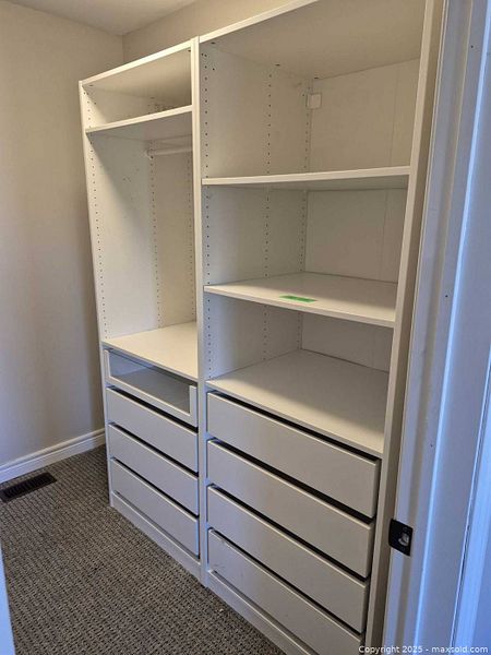 IKEA PAX double column white closet organizer | Maxsold
