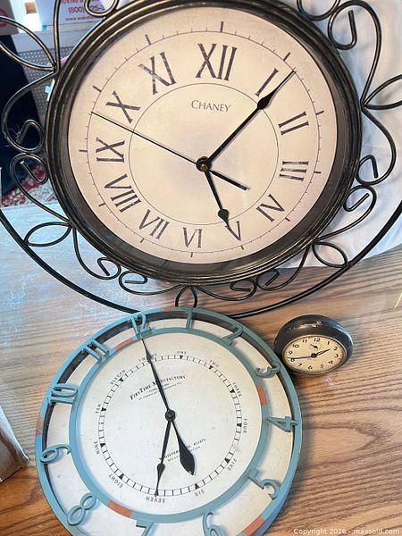 Three Clocks Chaney FirsTime Westclox | Maxsold